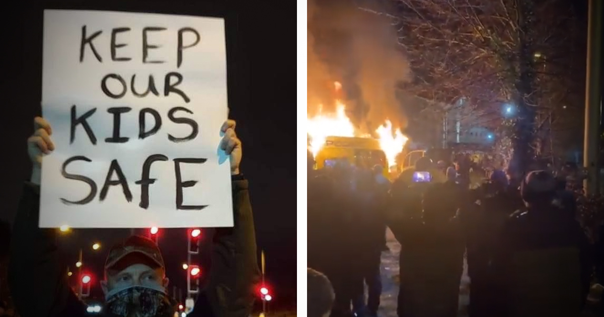 'Furious' Brits Protest Outside Migrant Hotel After 'Refugee ...